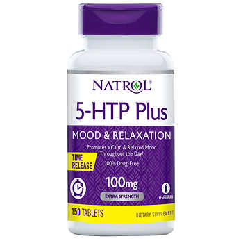 Nutricao Natural - Natrol® 5-HTP 100 mg, 150 Tablets Time Release